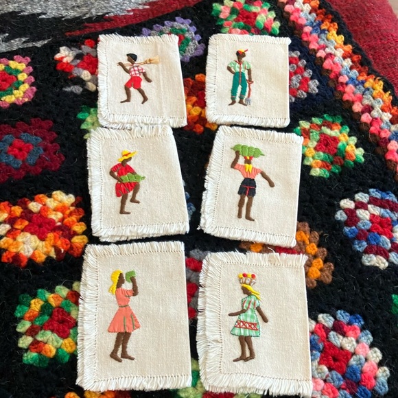 Accents | Handcrafted Embroidered Coasters Set | Poshmark